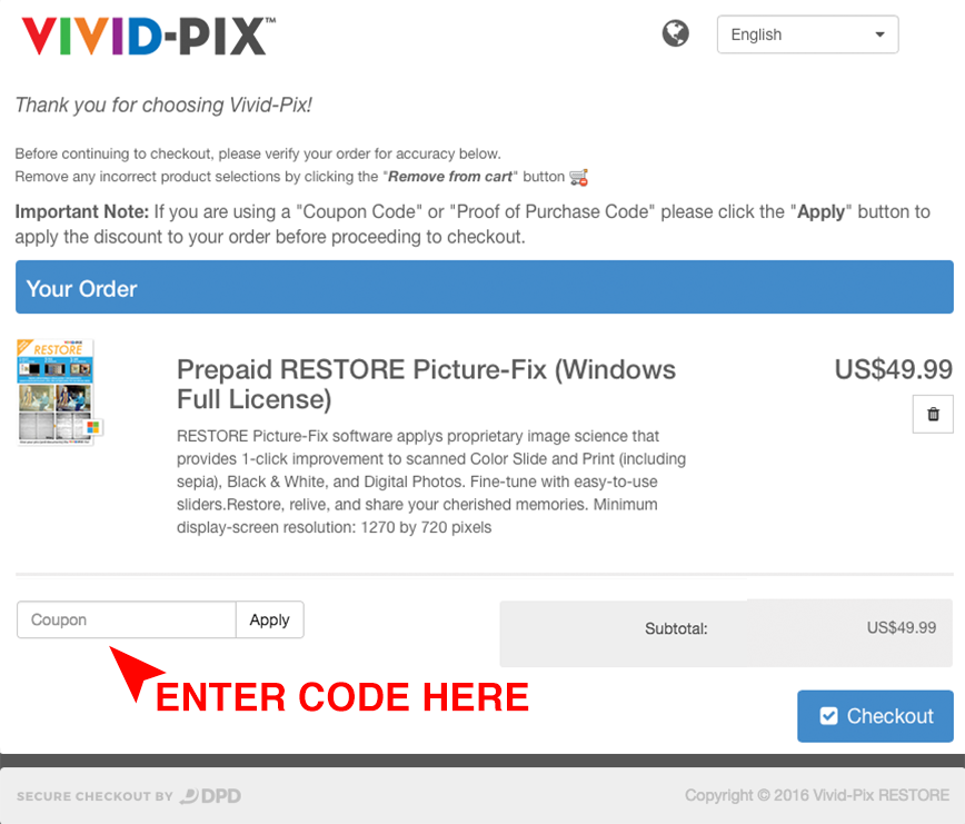 Restore Software | Redeem Prepaid & Free Trial Card | Vivid-Pix